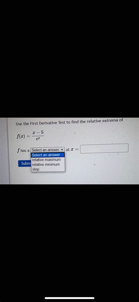 Solved Use The First Derivative Test To Find The Relative