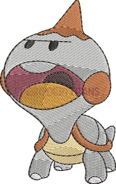 Chewtle Pokemon Free Machine Embroidery Design Download In Pes Jef Vp3 Formats