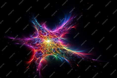 Premium Photo Fractal Star In Space Computer Generated Abstract Background 3d Generative Ai