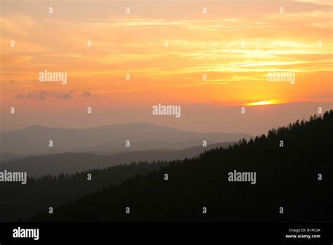 Sunset From Clingmans Dome Great Smoky Mountain National Park
