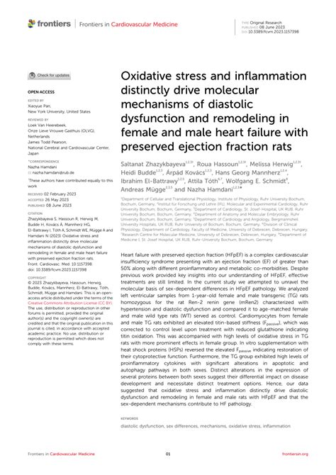 PDF Oxidative Stress And Inflammation Distinctly Drive Molecular