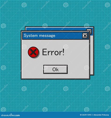 computer window with error message pop art vector stock vector