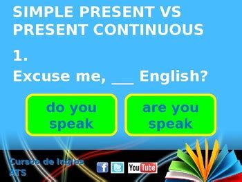SIMPLE PRESENT VS PRESENT CONTINUOUS PART 2 By Othmone Chihab TPT