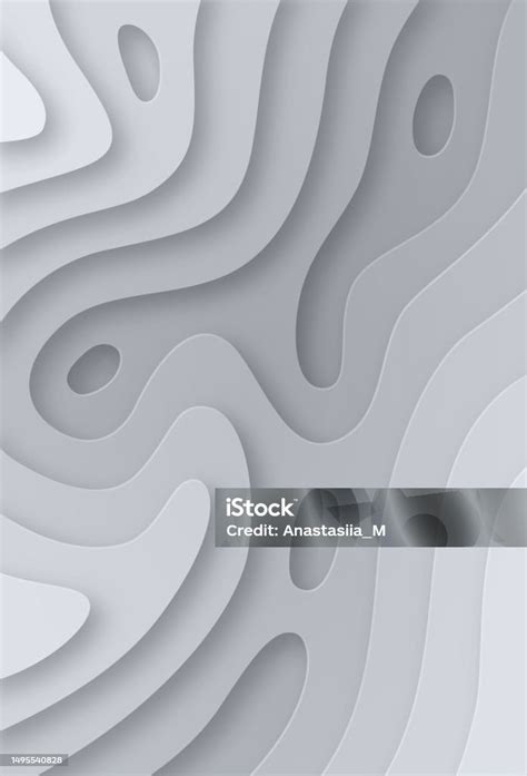 灰色の切り絵の多層3d地形パターンテクスチャ 地形図のベクターアート素材や画像を多数ご用意 地形図 簡素 曲線 Istock