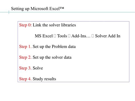 Ppt Solving Lps Using Microsoft Excel™ Powerpoint Presentation Free