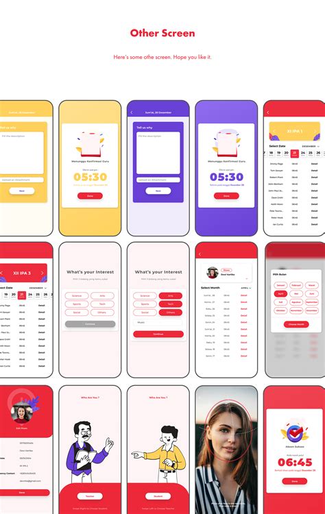 School Attendance Ui Ux Case Study Behance