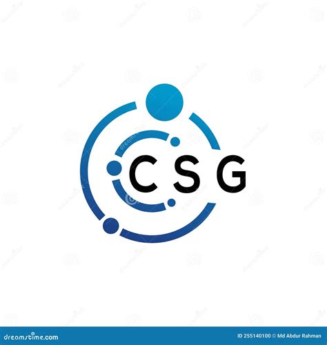 Csg Letter Logo Design On White Background Csg Creative Initials