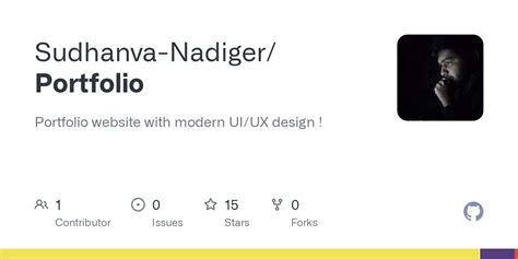 Github Sudhanva Nadiger Portfolio Portfolio Website With Modern Ui