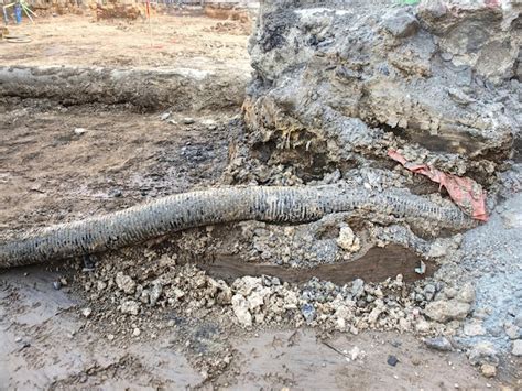 Premium Photo Breakthrough City Drink Water System Repairing