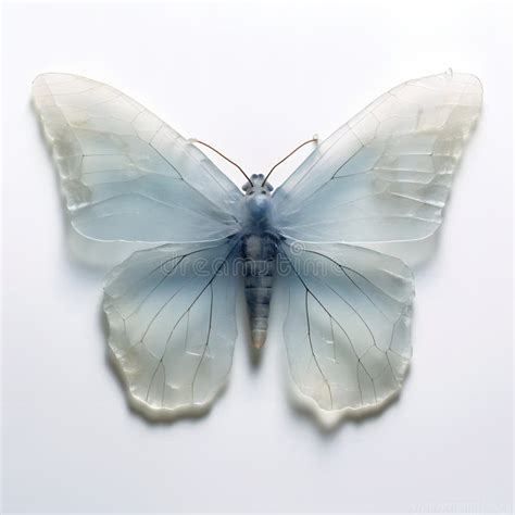 Translucent Butterfly On White Background Stock Illustration