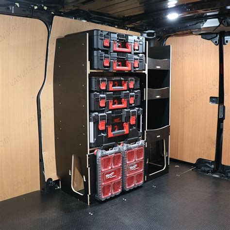 Ford Custom 12 23 L2 Milwaukee Packout Trolley Compatible Van Racking