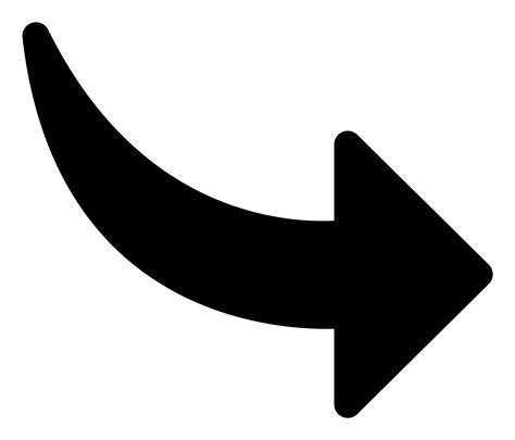 Curve Clipart Svg Curve Arrow Pointing Right Png Download Full Images
