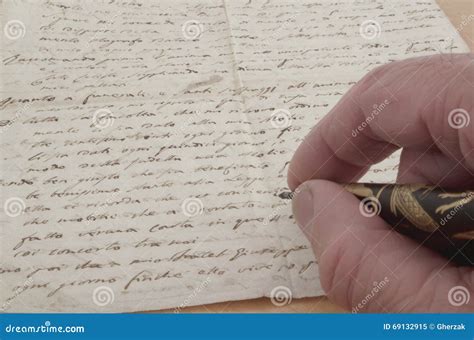 Writing A Manuscript Stock Image Image Of Diary Antique 69132915