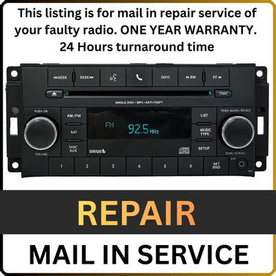 2009 2017 Chrysler Jeep Dodge Radio Res Mail In Repair Service Ebay