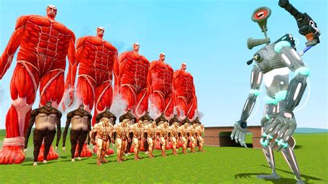 Mecha Siren Head Vs All Titan In Garrys Mod Youtube
