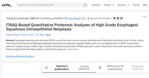 Itraq‐based Quantitative Proteomic Analyses Of High Grade Esophageal