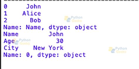 Data Structures In Pandas Python Geeks