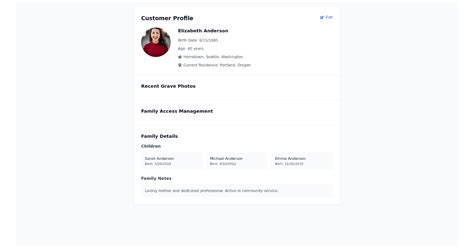 Customer Profile Free React Tailwind Component