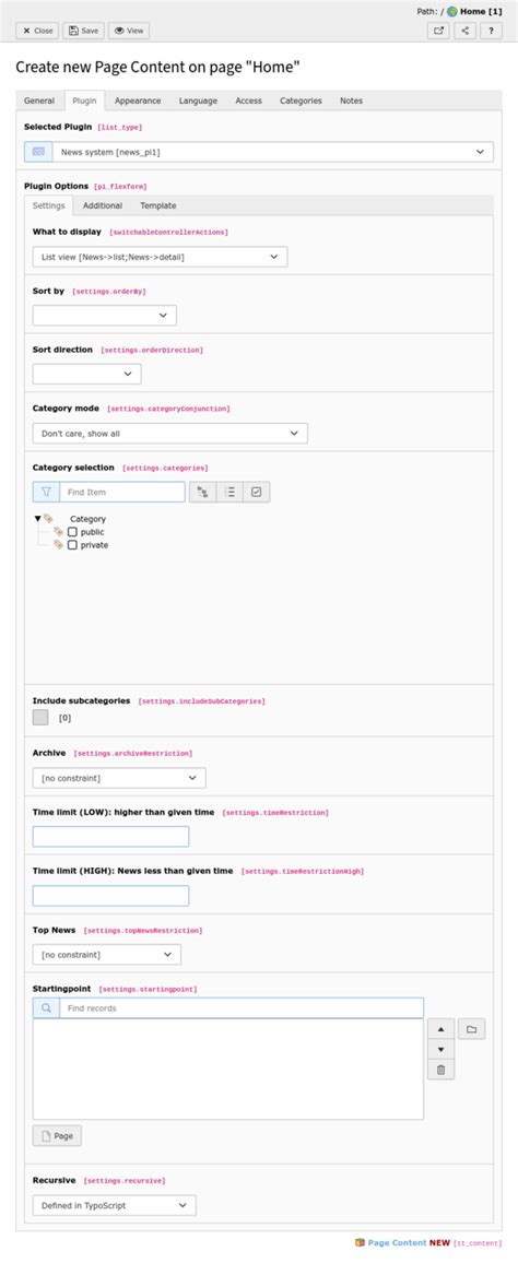 Typo3 Backend Vereinfachen
