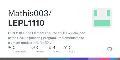 GitHub Mathis LEPL LEPL Finite Elements Course At UCLouvain Part Of The Civil