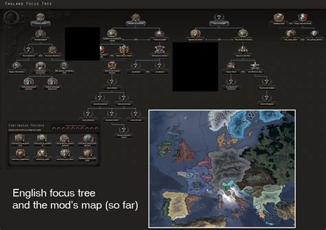 The map and English focus tree (so far) in my mod Early Modern World: October 20, 1453 : r ...