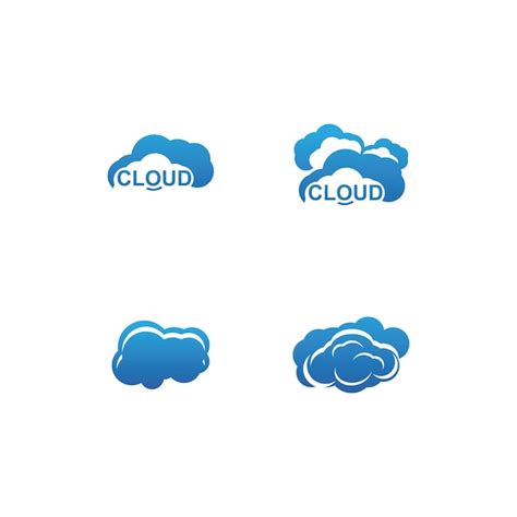 Wolk Pictogram Logo Vector Sjabloon Premium Vector