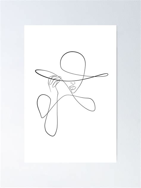 Fashion One Line Drawing Poster For Sale By Infinitenoon Redbubble