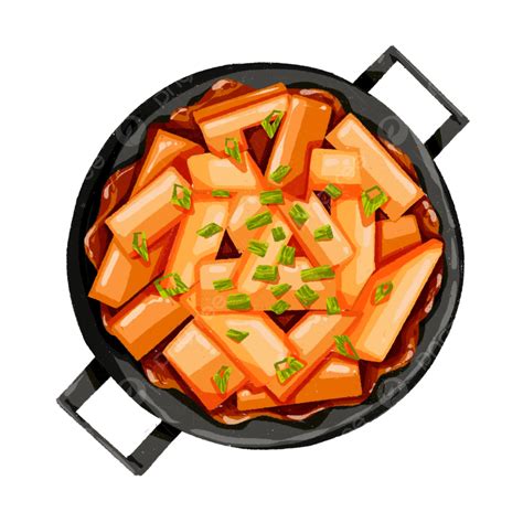 떡볶이 손으로 그린 음식 그림 일러스트 스티커 그림 일러스트 스티커 일러스트 떡볶이 Png 일러스트 및 Psd 이미지 무료