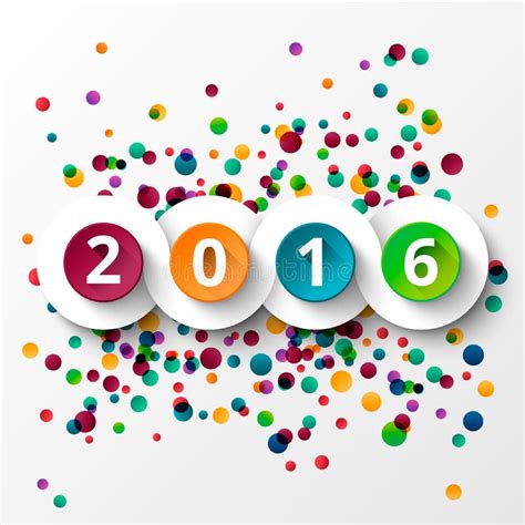 新年快乐2016年庆祝 向量例证 插画 包括有 节假日 日历 庆祝 节日 五彩纸屑 照亮 魔术 62919999