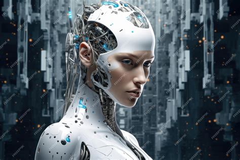 Premium Ai Image Artificial Intelligence Girl Robot Robot With The