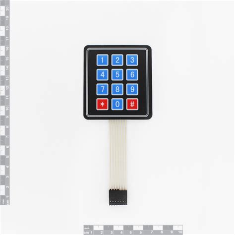 Hobbytronics Sealed Membrane 4x3 Button Key Pad With Sticker