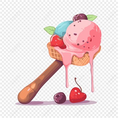 아이스크림 국자 벡터클립 아트만화상표 Png 일러스트 무료 다운로드 Lovepik