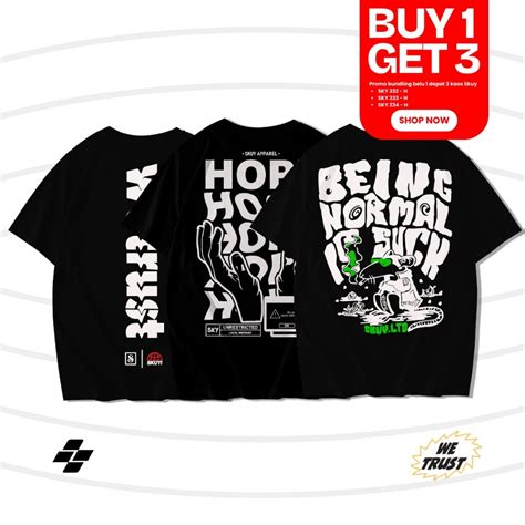 Jual Skuy Buy Get Kaos Skuy Dewasa Warna Hitam Lengan Pendek Bahan Cotton Combed S