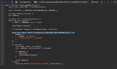Try Catch Fetching The Version Json File Issue 9526 Sveltejs Kit