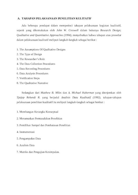 Docx Tahapan Pelaksanaan Penelitian Kulitatif Dokumentips