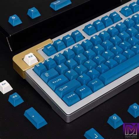 [local Stock] Gmk Wob Katakana Keycap Pbt Dye Sub Cherry Hiragana Blue