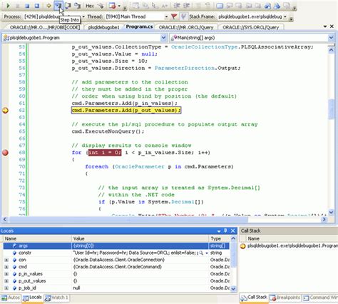 Debugging Oracle Plsql From Visual Studio