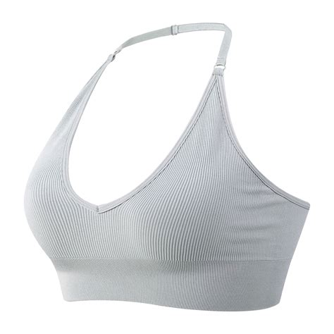 Ryrjj Women Halter Bra Top Yoga Bralette Crop Tanks Workout Sports Bras