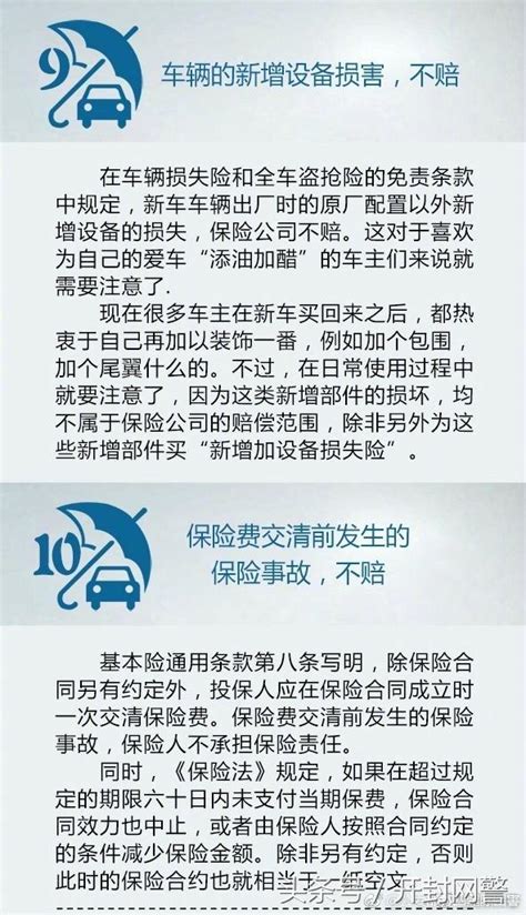 別以為錢交得越多越保險，這10種易被忽視的車險概不陪 每日頭條