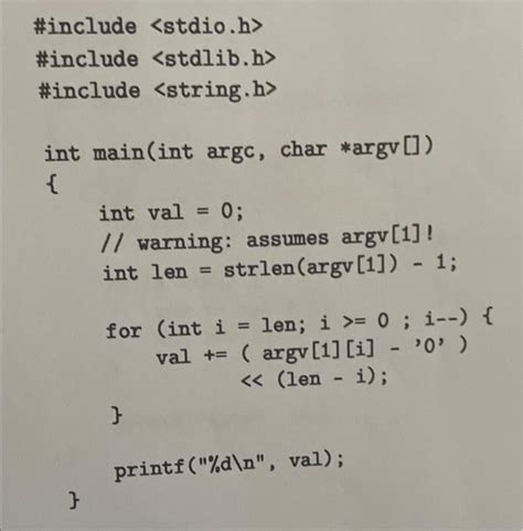 Solved Program To Parse Binary Number Given On The Command