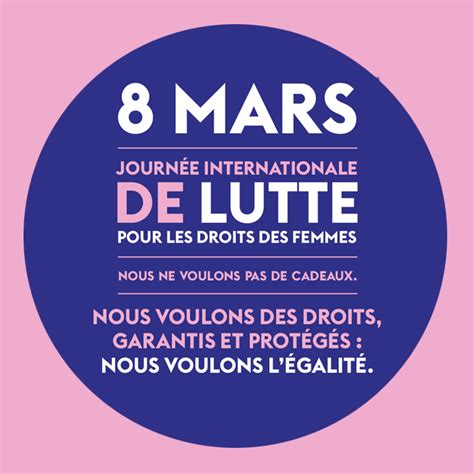 Journée Internationale De Lutte Pour Les Droits Des Femmes Fédération