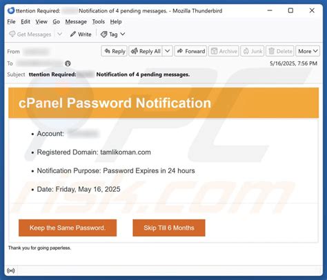 Cpanel Password Notification Email Scam Removal And Recovery Steps