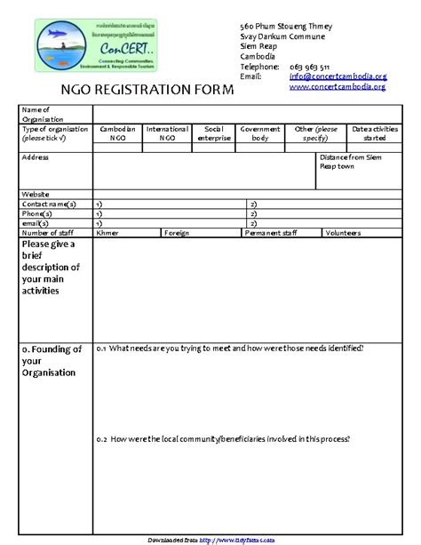 Ngo Registration Form Pdfsimpli