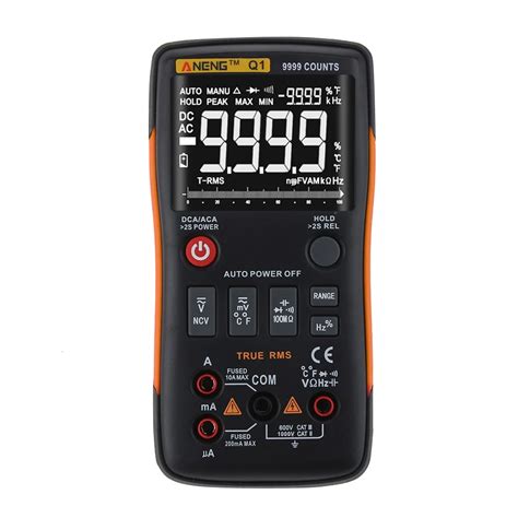 Aneng Q1 True Rms Digital Multimeter Button 9999 Rm409b Testers