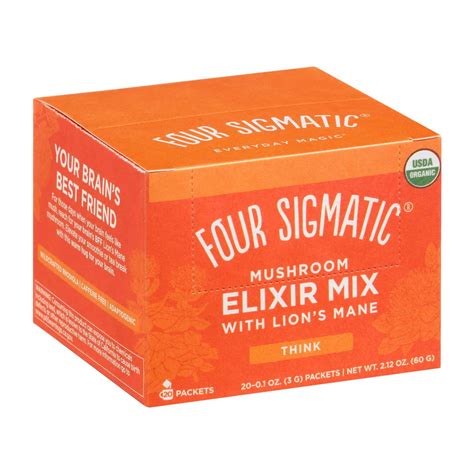 Four Sigmatic Mushroom Elixir Organic Lions Mane Mushroom 20 Ct
