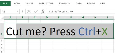 Ctrl X ใช้สำหรับคีย์ลัดตัด Cut และนำไปวางบนเซลตามต้องการ เผยเคล็ดลับ
