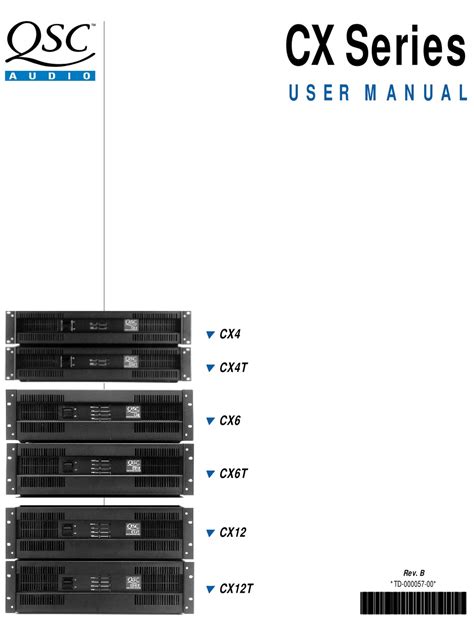 Qsc Cx Series User Manual Pdf Download Manualslib
