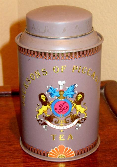 JACKSONS Of PICCADILLY Tea Tin With Colorful Lion By DecadesDecor