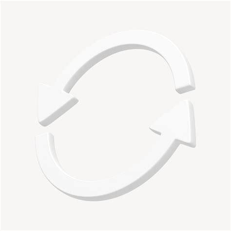 Minimal Refresh Symbol 3d Collage Premium Psd Rawpixel