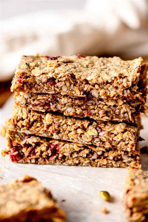 Baked Cranberry Granola Bars Running On Real Food